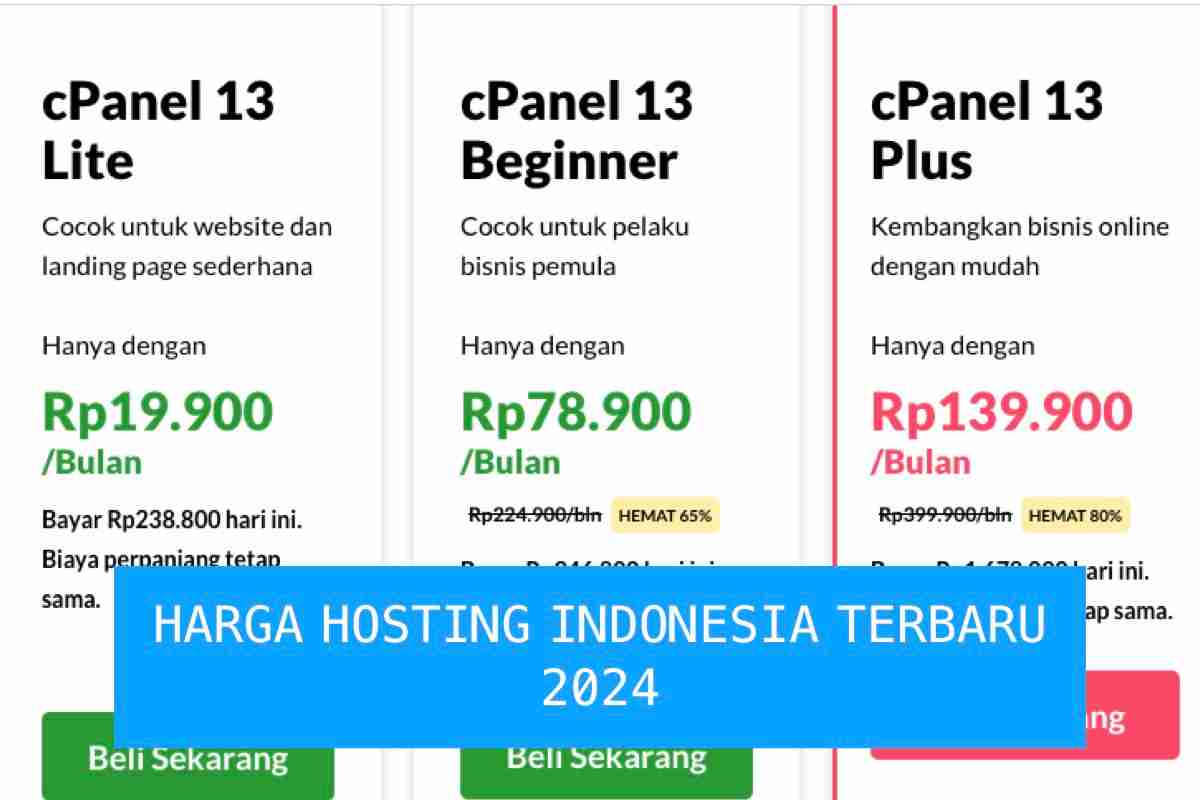 Harga Hosting Terbaru 2025 Dari 10 Layanan Hosting di Indonesia ...