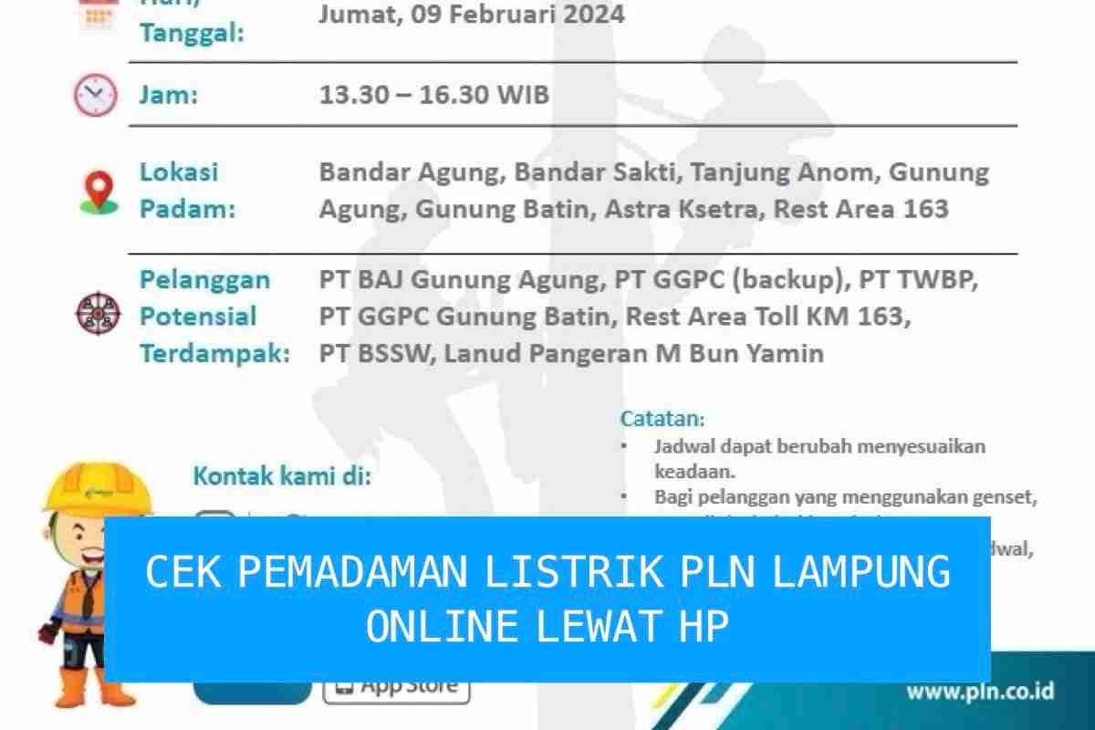 Cara Cek Pemadaman Listrik PLN Lampung Dari HP Dengan Aplikasi PLN ...